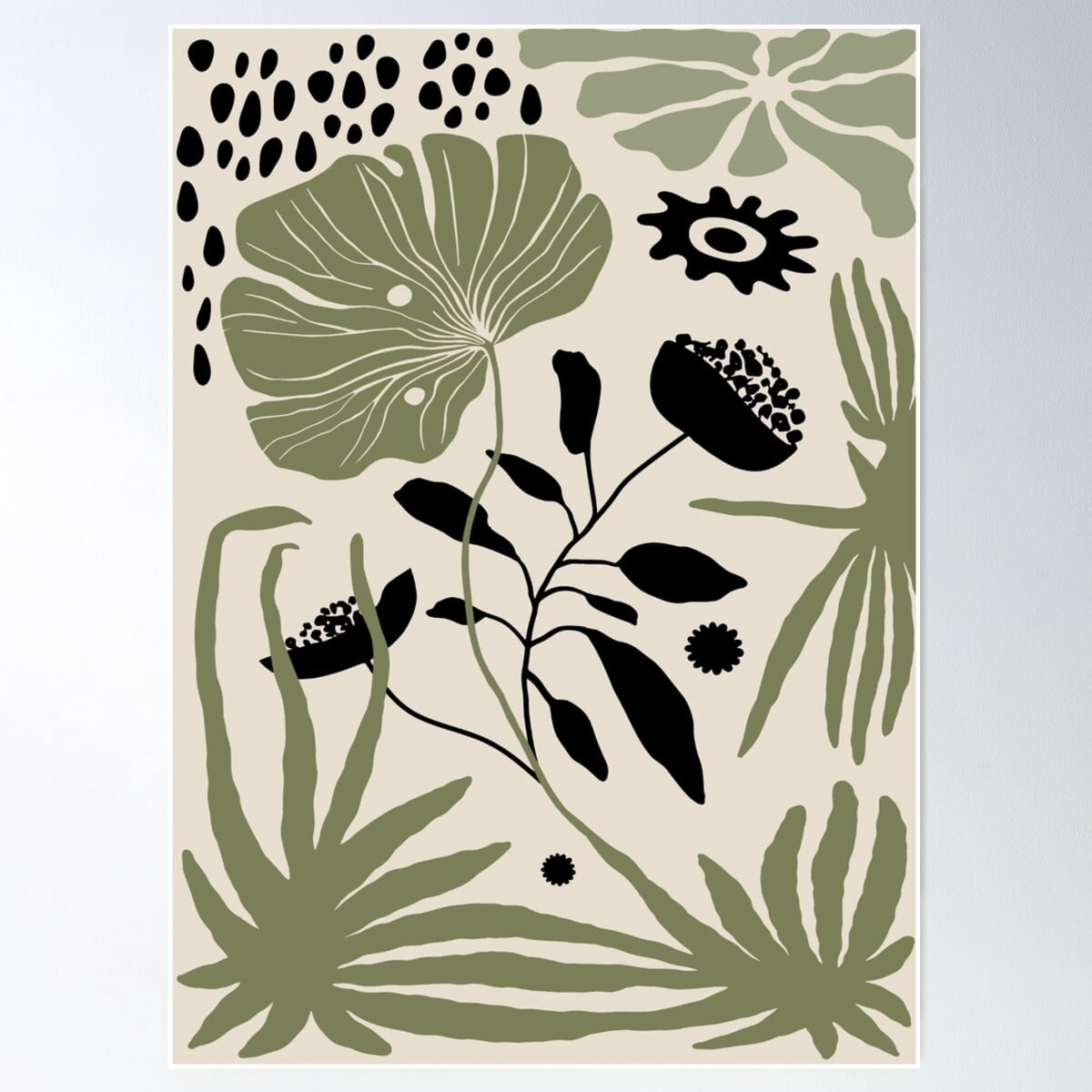 Abstract Home Decorating Minimalist Flower Line Art Wall Poster Wall ...