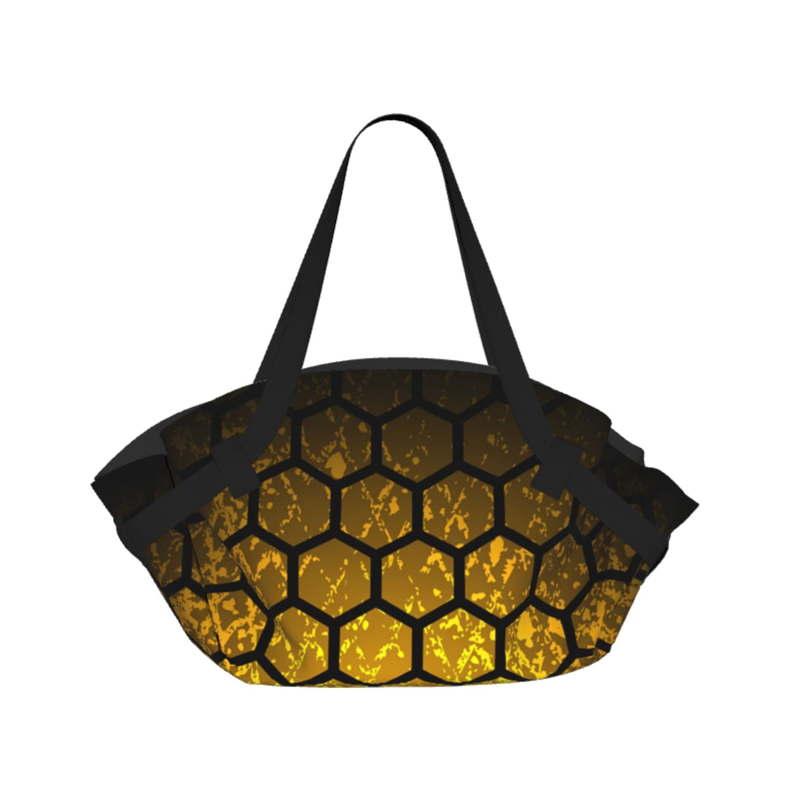 Abstract Honey Comb Geometric 2-in-1 Foldable Picnic Blanket Tote Bag ...