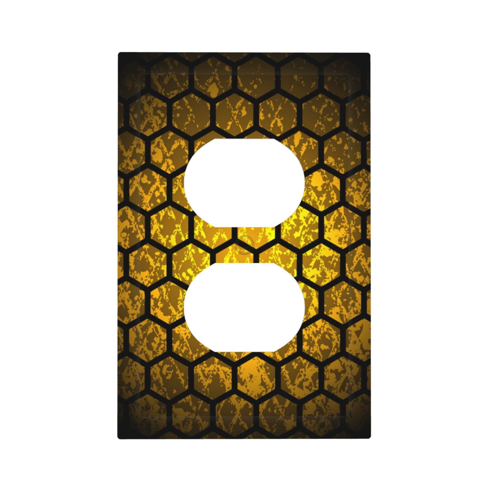 Abstract Honey Comb Geometric Duplex Wall Plate 1 Gang Decorative ...