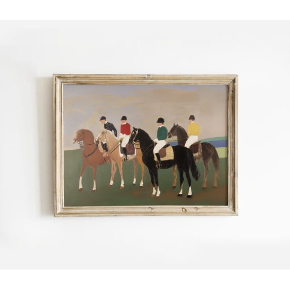 Abstract Horse Art Poster Preppy Cottagecore Equestrian Decor, Unframed ...