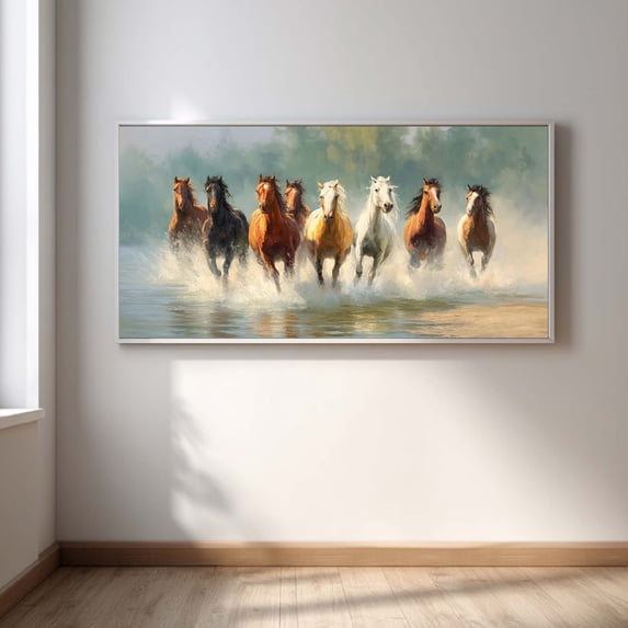 Abstract Horse Canvas Painting Animals Modern Wall Art for Living Room ...