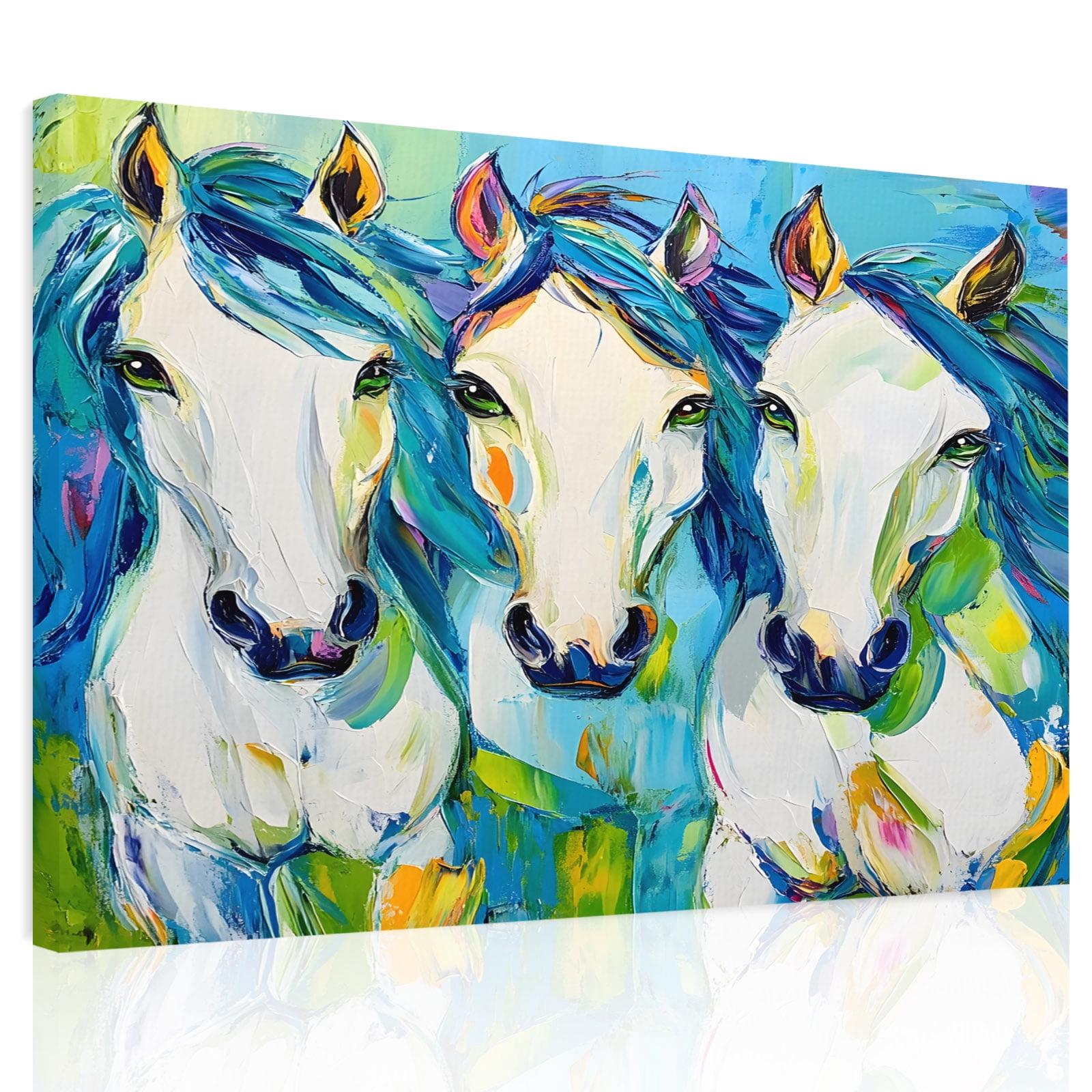 Abstract Horse Canvas Print Wall Art, Watercolor Horse Wall Decor ...