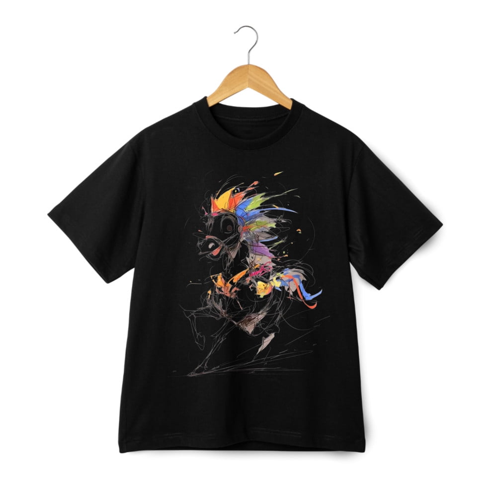 Abstract Horse Graphic Tee | Men's & Women's Casual Streetwear ...