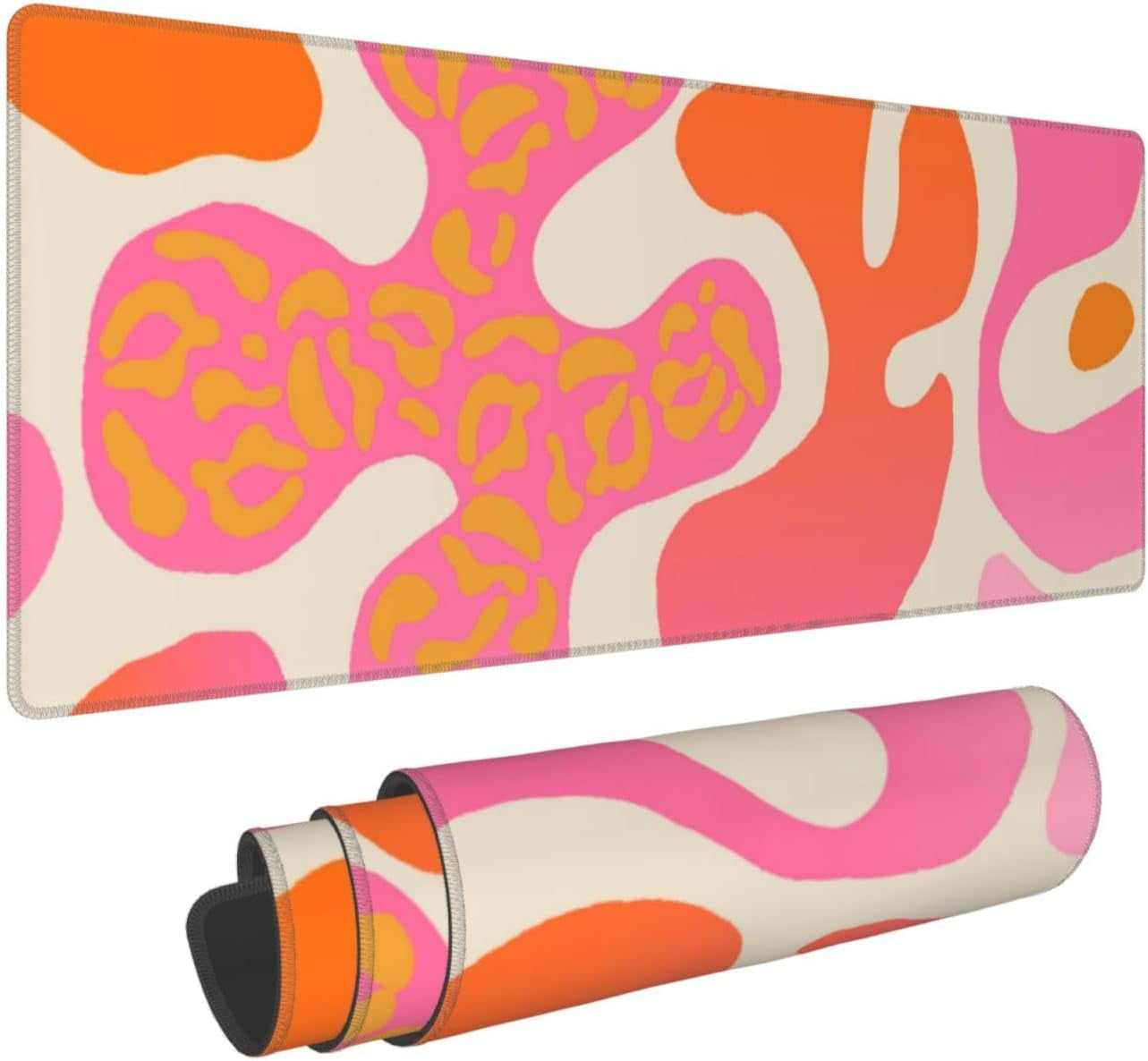 Abstract Hot Pink Cute Leopard Vintage Mouse Pad 31.5x11.8 in Desk ...