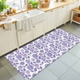 Abstract Hydrangea Floral Rectangle Rug 2'x6' Purple Flower Leaves on ...