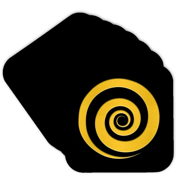Abstract Hypnotic Spiral Or Helix Line. Yellow And Black Funny Gift ...