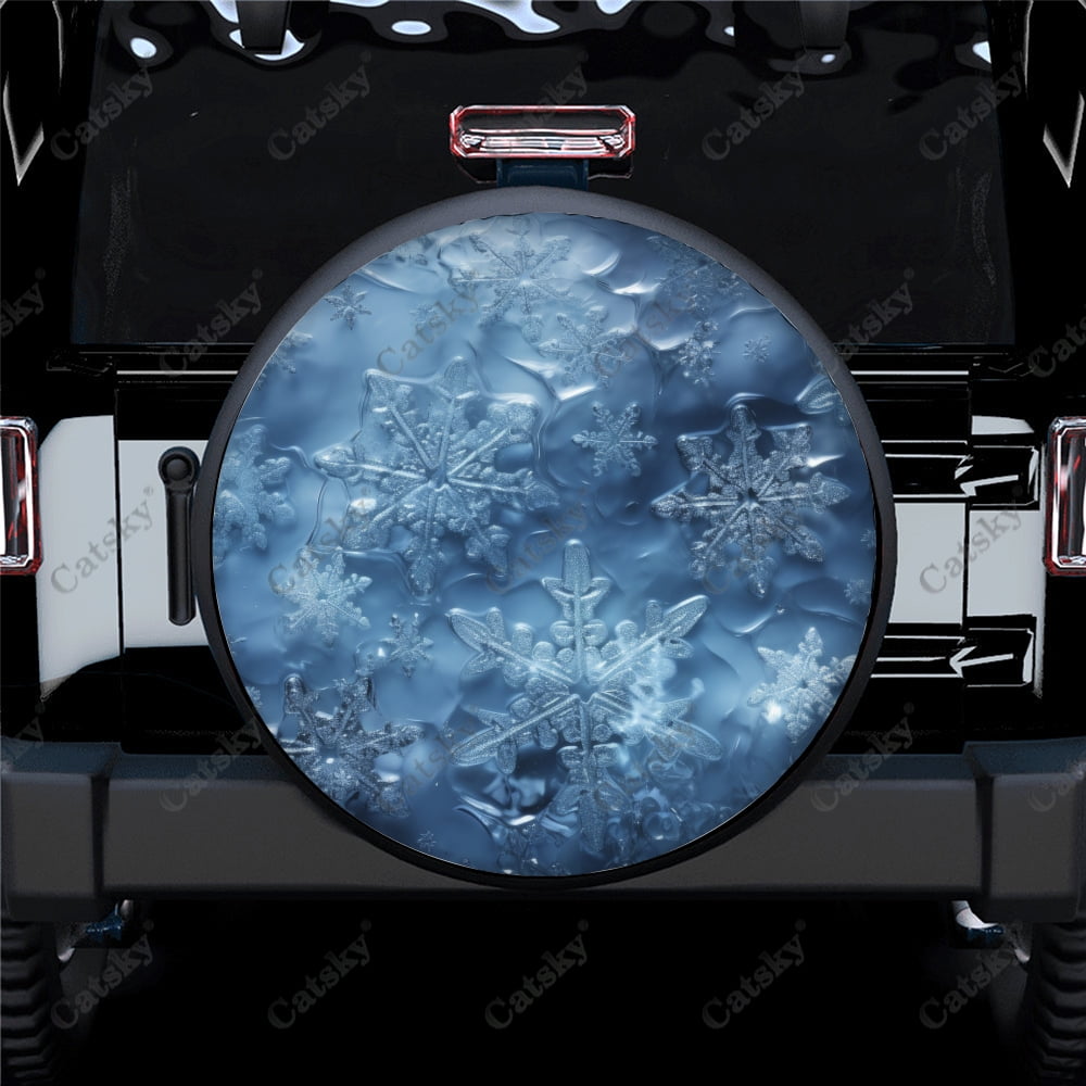 Abstract Ice Art Pattern Polyester Universal Spare Wheel Tire Cover ...