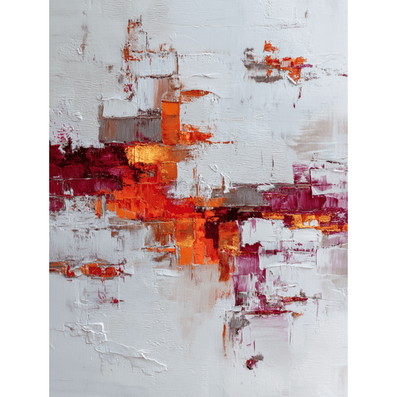 Abstract Impasto Textured Wall Art Canvas Print, Living Room Bedroom ...