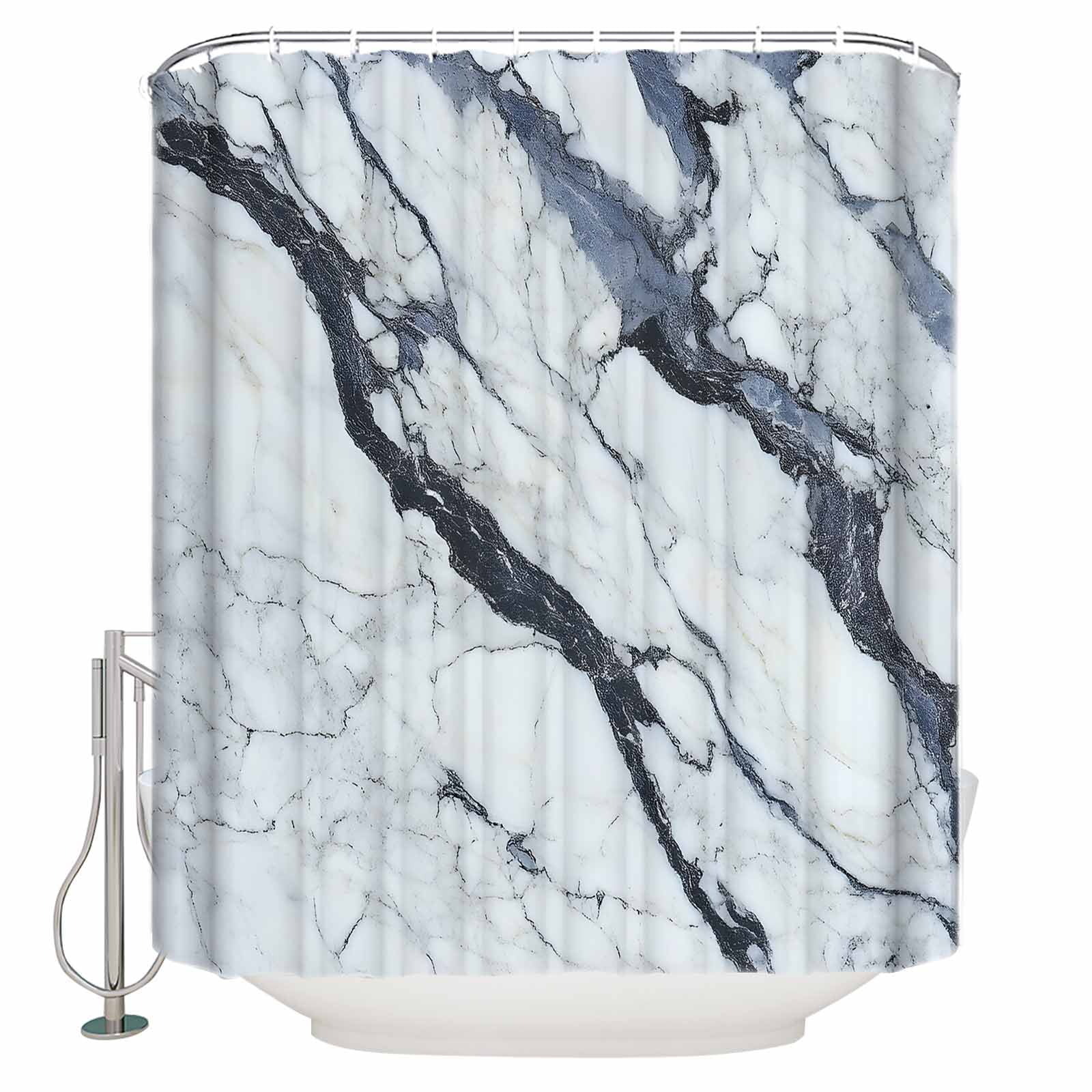 Abstract Impressionist Shower Curtain Set ，Waterproof Fabric Shower ...