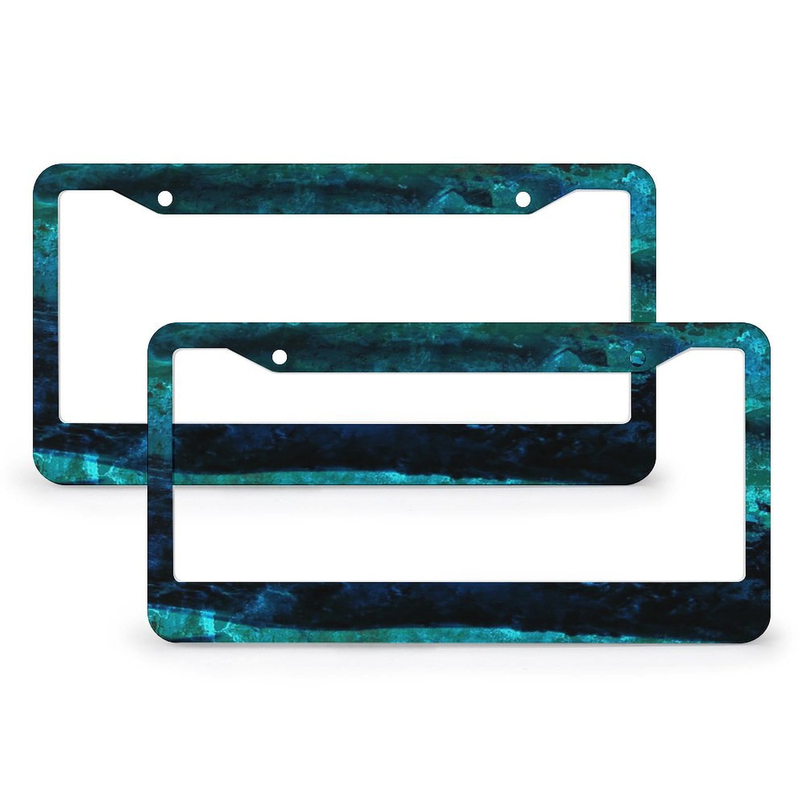 Abstract In Navy Blue And Turquoise 2 Pack License Plate Frame - Car ...