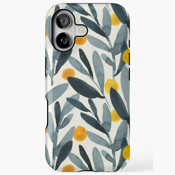 Abstract Indigo Mustard Color Art Compatible Phone Case for iPhone 11 ...