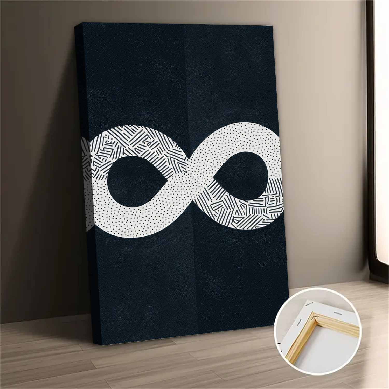 Abstract Infinity Canvas Wall Art Print For Living Room Home Decor ...