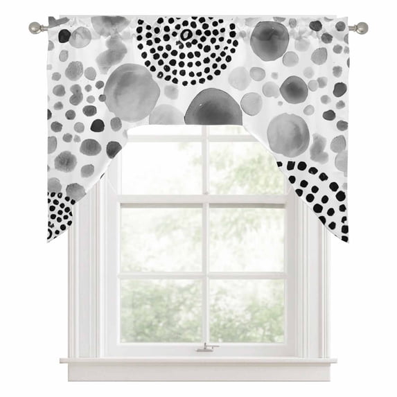 Abstract Ink Dots Kitchen Curtains Swag Valance for Windows/Bathroom ...