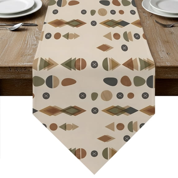 Abstract Ink Droplets Table Runner Linen Burlap Table Runner 90 Inches ...