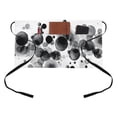 Abstract Ink Half Waist Apron Black Ink Splatter Bubbles Drops Short ...