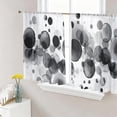 Abstract Ink Sheer Curtains for Living Room Bedroom, Black Ink Splatter ...