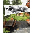 Abstract Ink Sun Shade Sail 8'X10' Black Ink Splatter Bubbles Drops UV ...