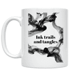 Abstract Ink Trails and Tangles - Art Enthusiast - 11 oz Ceramic Coffee ...