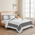 Abstract Inspired Greek Key Pattern 3 Pieces Quilt Set,1 Quilt with 2 ...