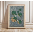 Abstract Japanese Nature Poster Ripple Pattern Wall Art Botanical ...