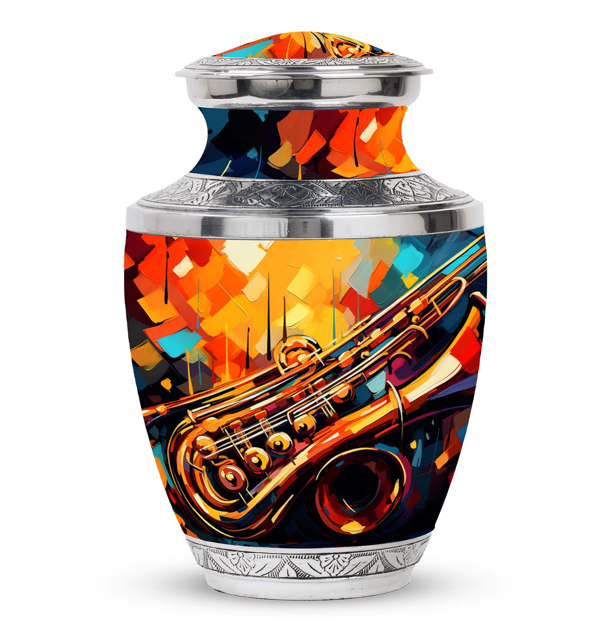 Abstract Jazz Trumpet Divine Legacy Large Urn for Human Ashes - Adult ...