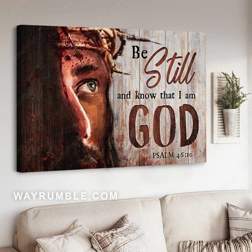 Abstract Jesus Painting, Crown Of Thorns, Bible Verse, Be Still And ...