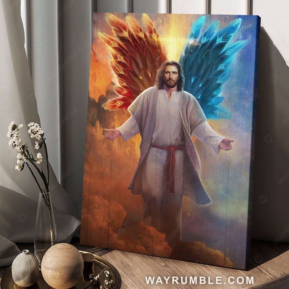 Abstract Jesus Painting Watercolor Style Style Wings Drawing Amazing ...