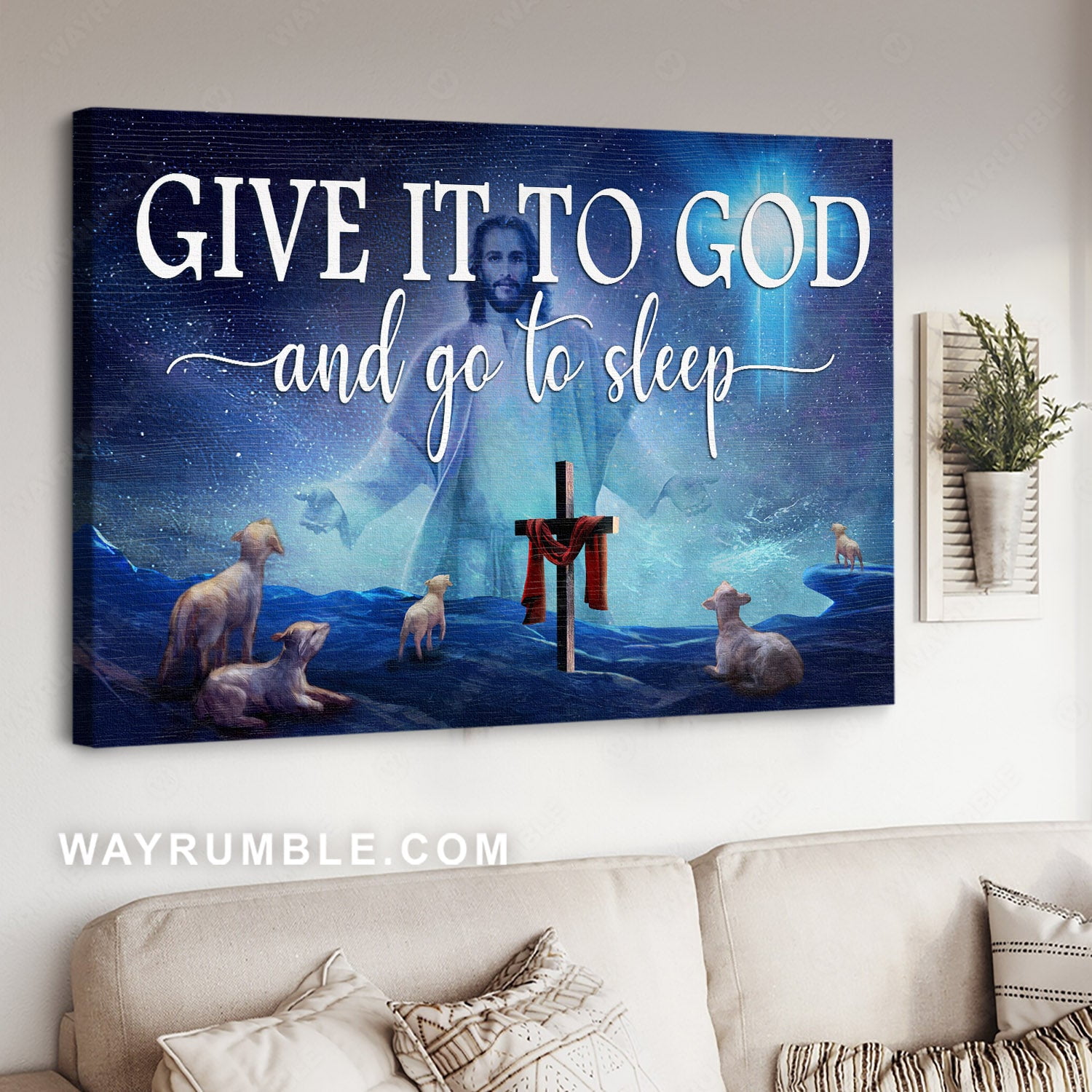 Abstract Jesus painting, Lamb of God, Mystic valley, Give it to God and ...