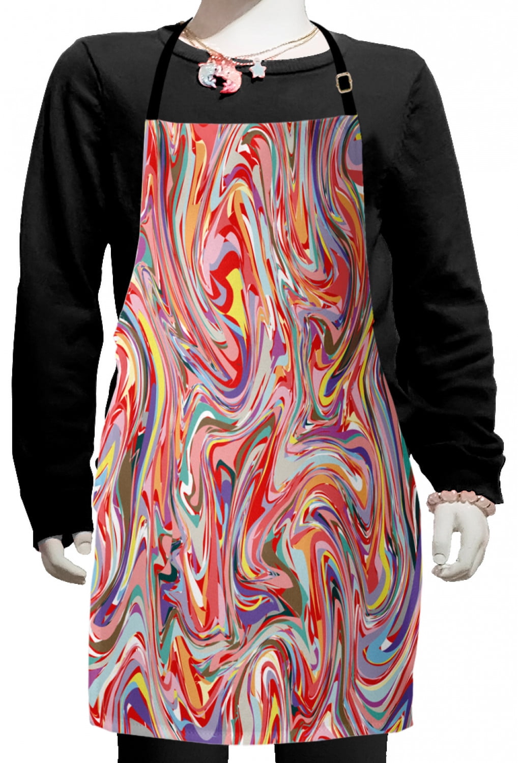 Abstract Kids Apron, Mix of Colors Messy Dirty Look Flow Splash ...