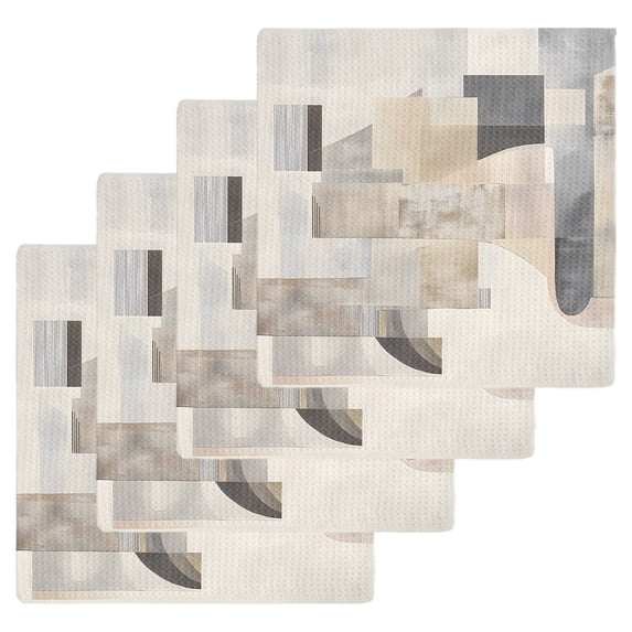 Abstract Kitchen Dish Towels for Drying Dishes Set of 4, Modern ...