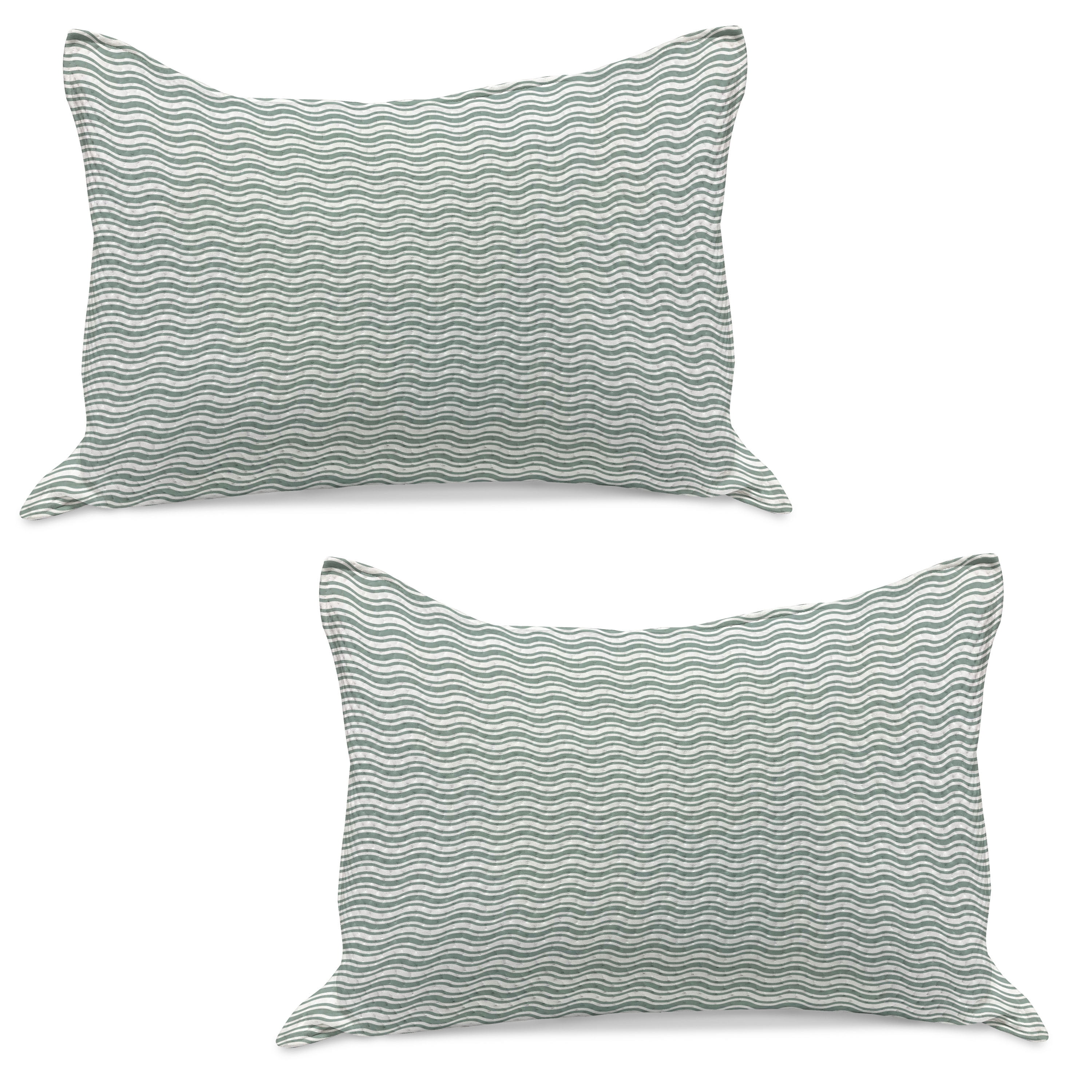 Abstract Knitted Quilt Pillowcover Set of 2, Curvy Different Sized ...