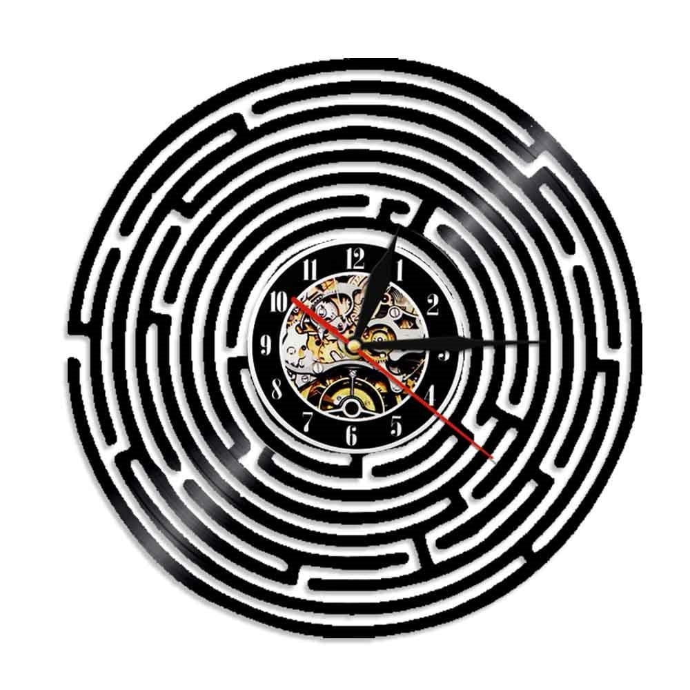Abstract Labyrinth Minimalist Wall Clock Decorating Articles Around The ...