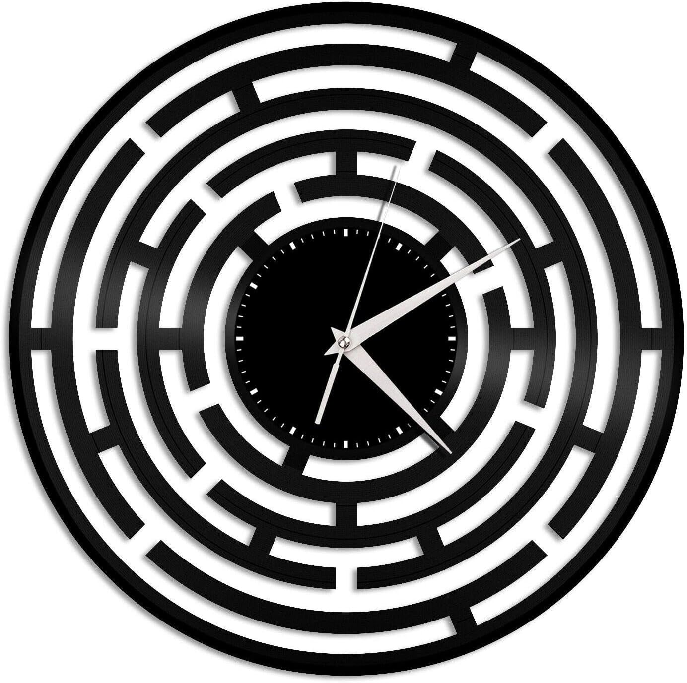 Abstract Labyrinth Vinyl Wall Clock,Vinyl Record Clock Wall Art ...