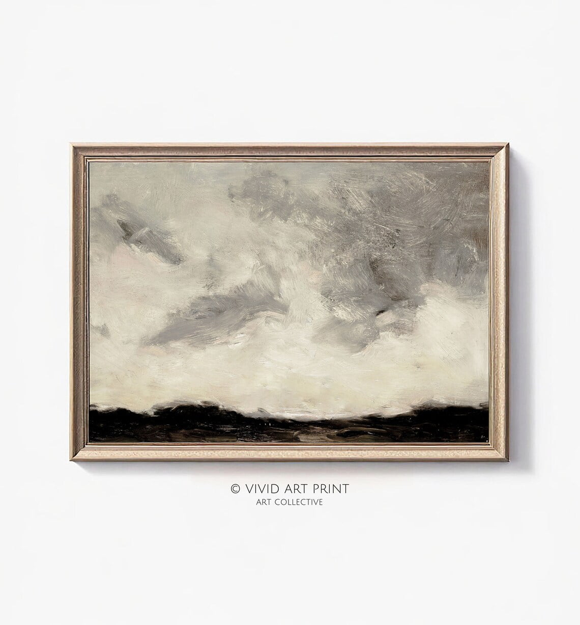 Abstract Landscape Art Night Sky Vintage Home Decor Vivid Art Print Tw ...