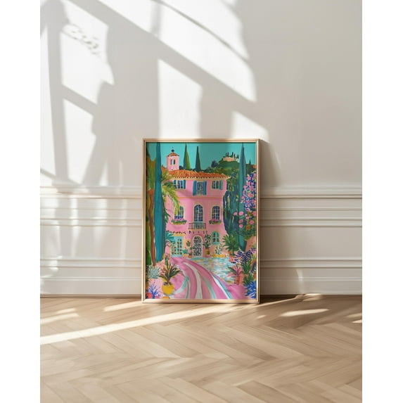 Abstract Landscape Art Print: Maximalist Flower Garden Painting, 32x48 ...