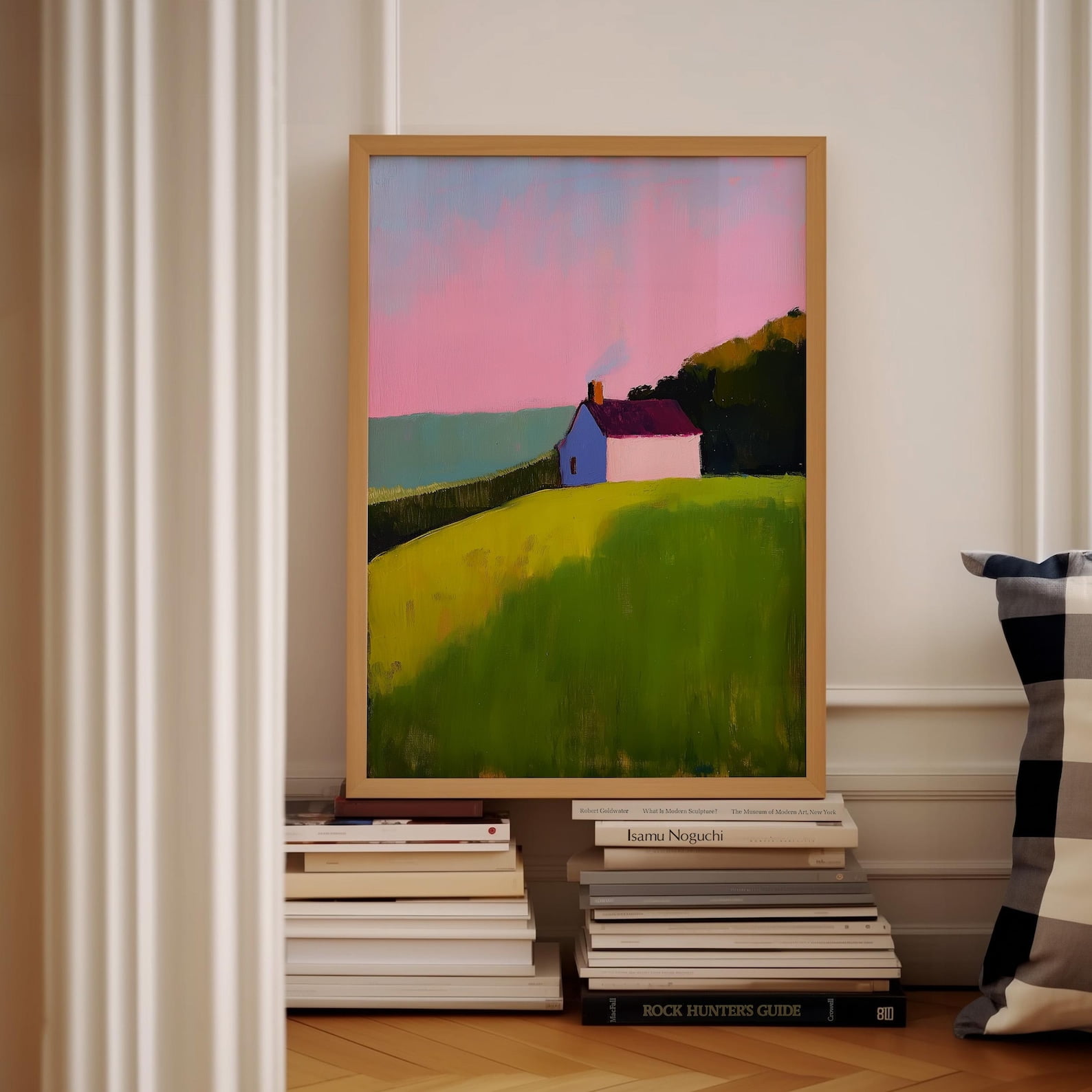 Abstract Landscape Art Print: Pastel Cottagecore Scenery, 32x48 ...