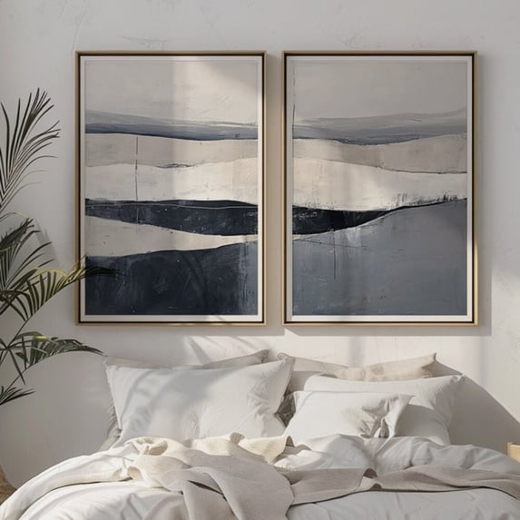 Abstract Landscape Art Prints Minimalist Wall Art, Set 2, Poster Only ...