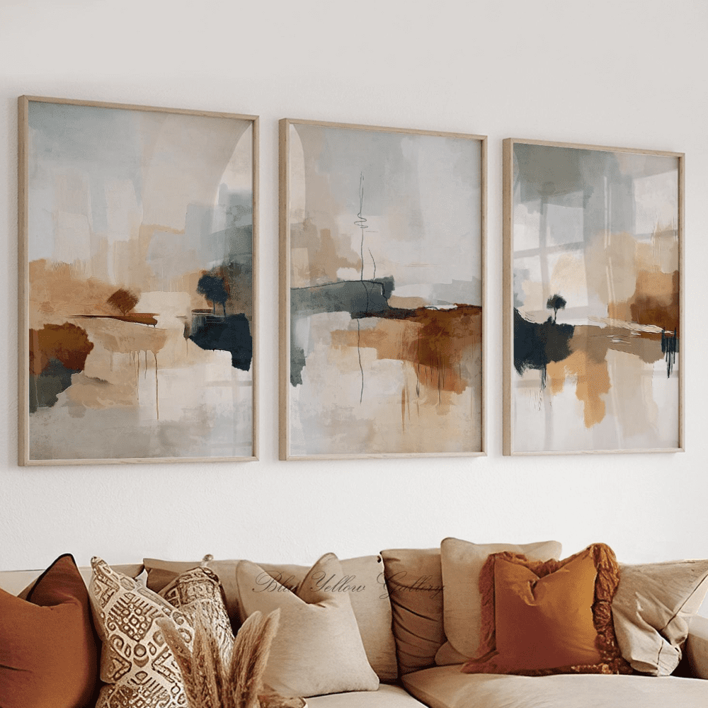Abstract Landscape Beige Boho Scandinavian Poster Prints , Poster Only ...