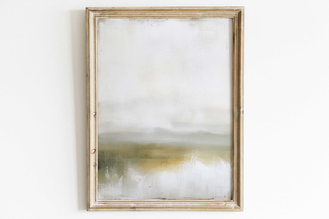Abstract Landscape Nature Art Countryside Open Field Art, Stretched ...