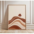 Abstract Landscape Poster Terracotta Hills Line Art Minimal Nature ...