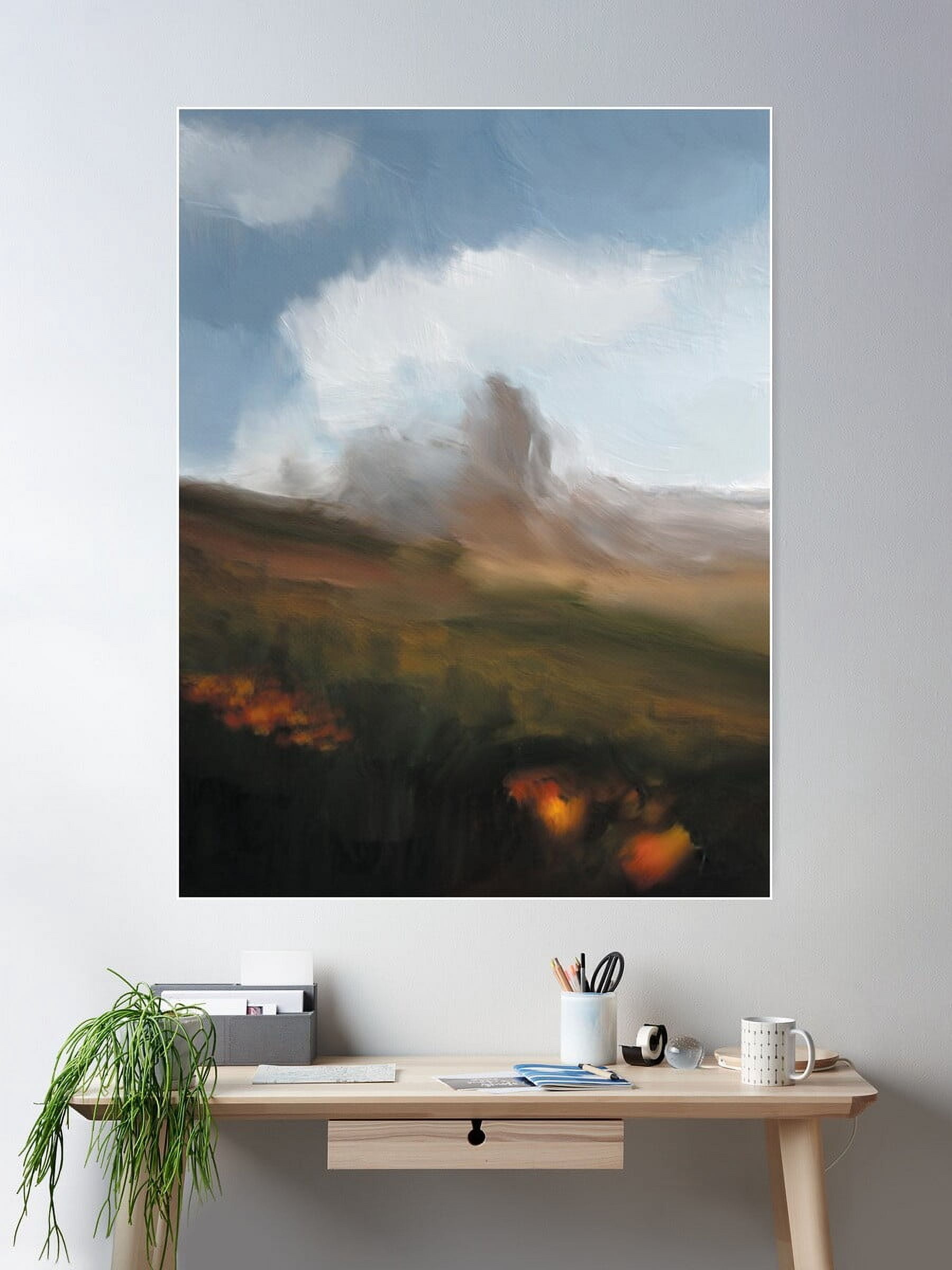 Abstract Landscape Poster Wall Art, Modern Wall Decor For Living Room ...