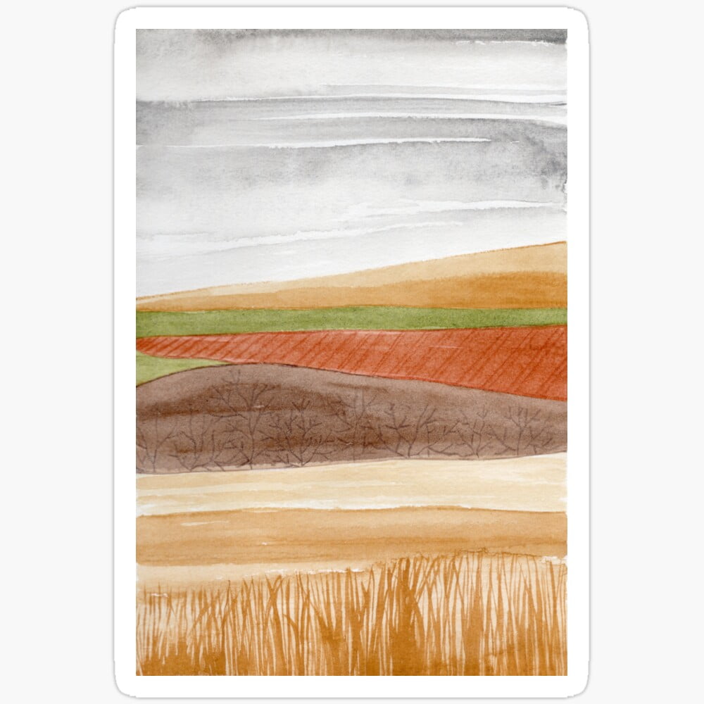 Abstract Landscape Sticker Phone Decal Water Bottle Stickers Car Decals ...