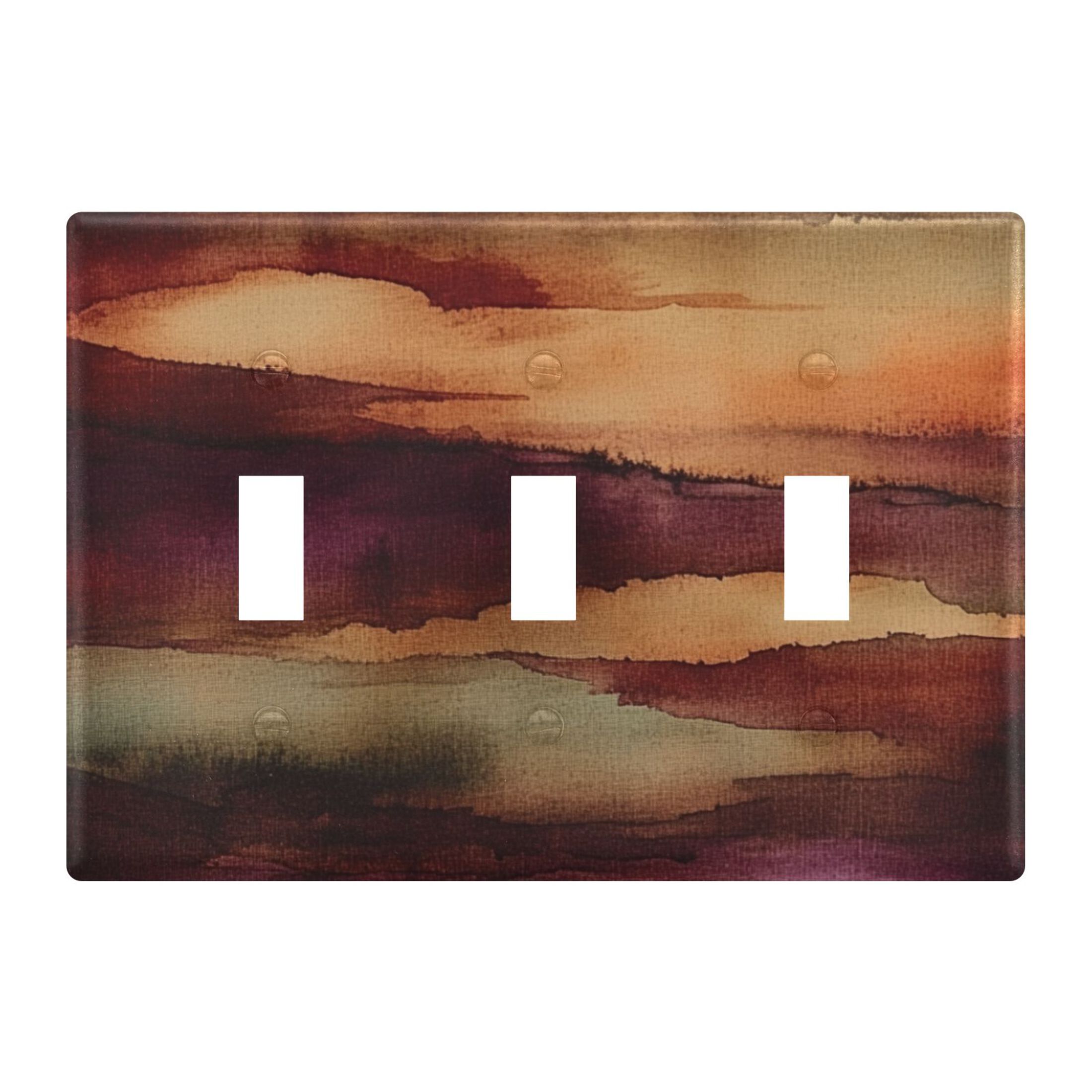 Abstract Landscape Watercolor Painting Light Switch Cover Decorative 3 ...