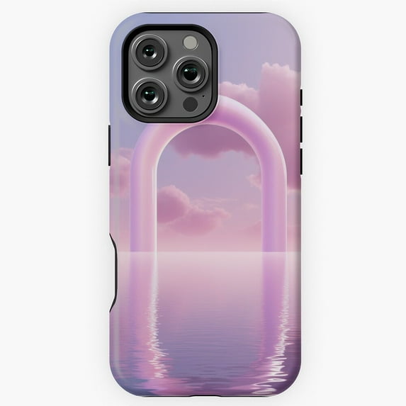 Abstract Landscape with Purple Tones iPhone Case 11 12 13 14 15 16 17 ...