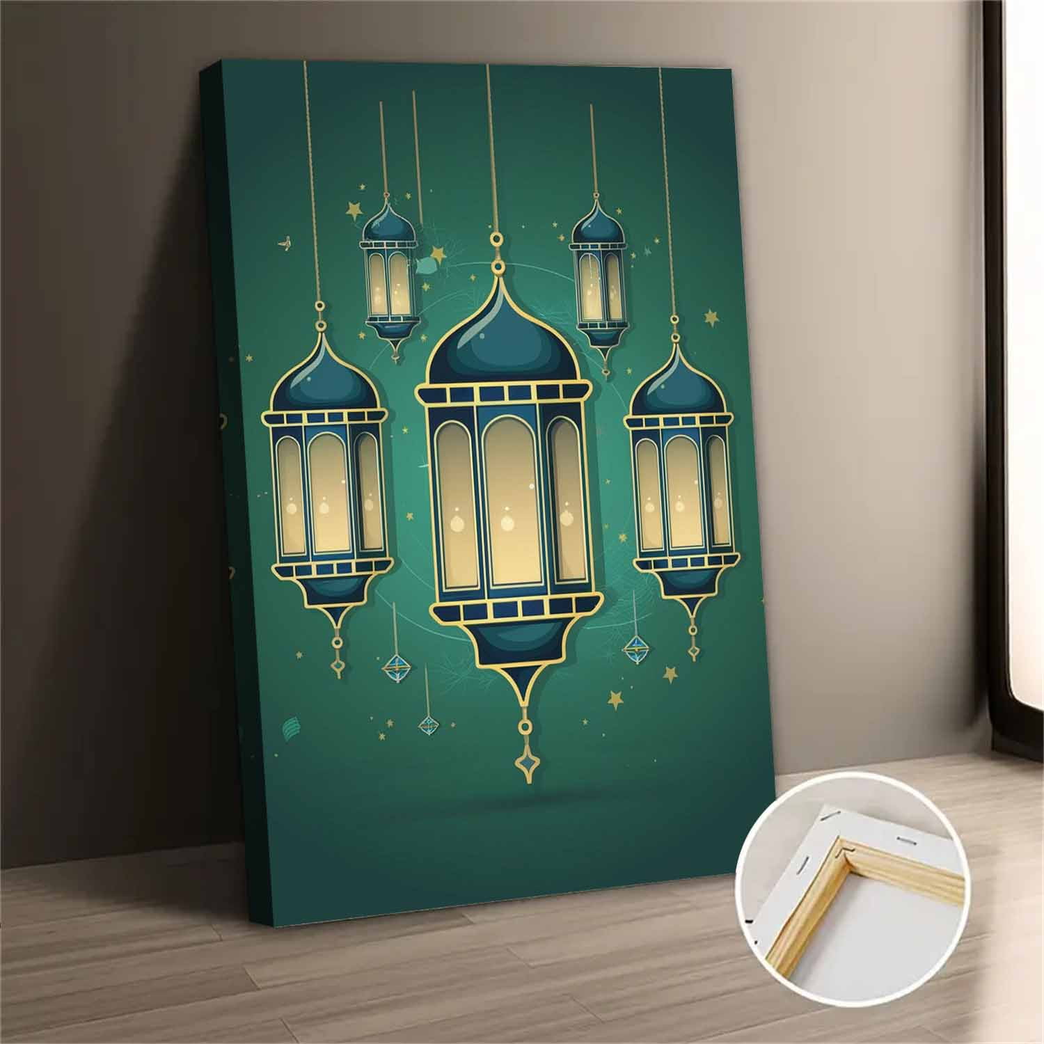 Abstract Lantern Canvas Wall Art Print For Bedroom Living Room Decor ...