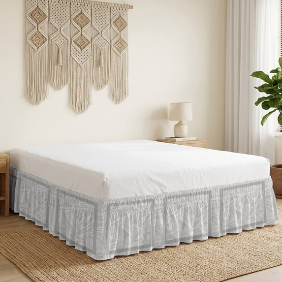 Abstract Over Lapping Lines Bed Skirt Bed Skirts Queen Size 16 Inch ...