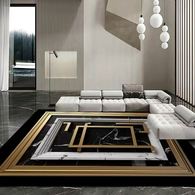 Abstract Large Carpet Living Room Hotel Hall Luxury Floor Mat European ...