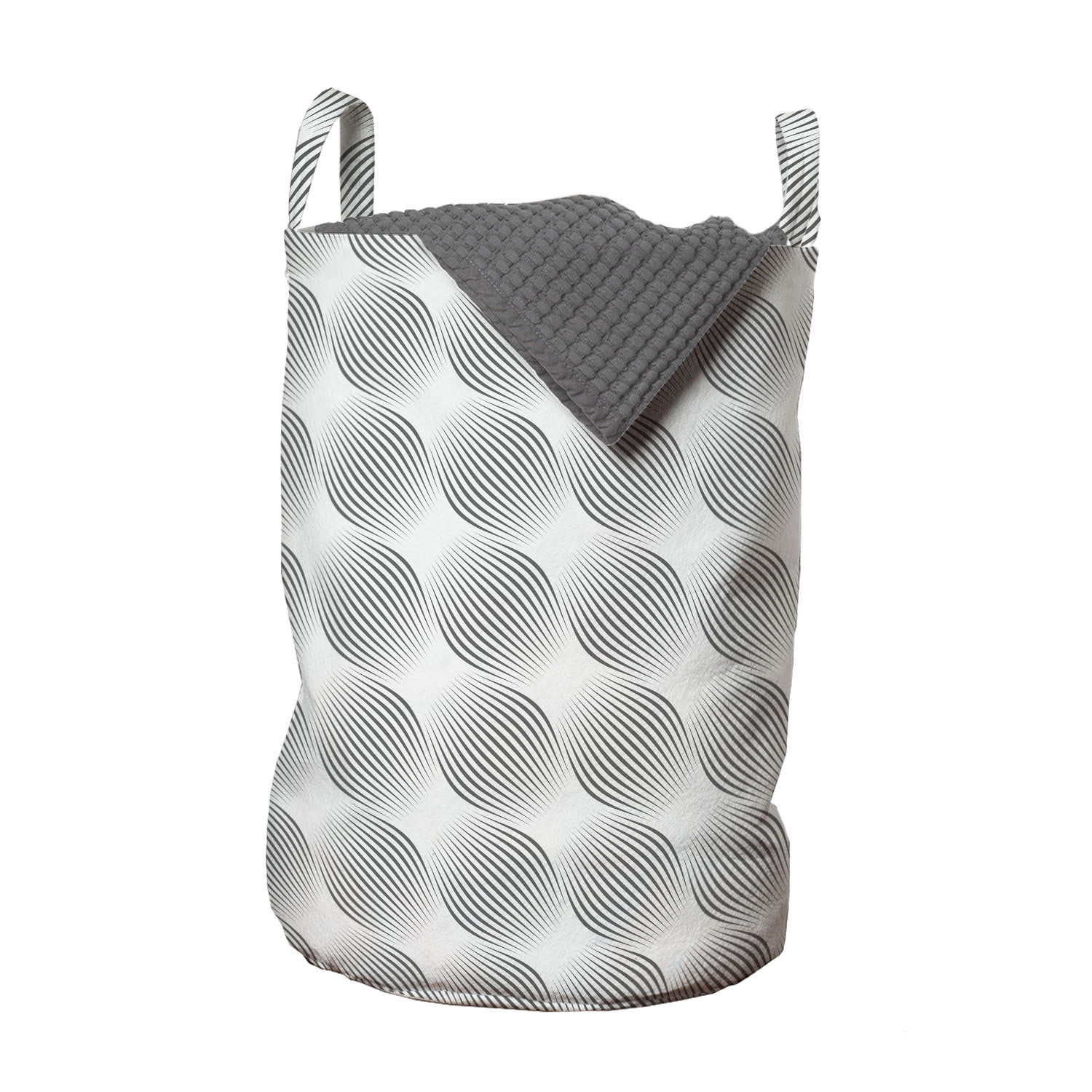 Abstract Laundry Bag, Convoluted Stripes Pattern in Monochrome Design ...