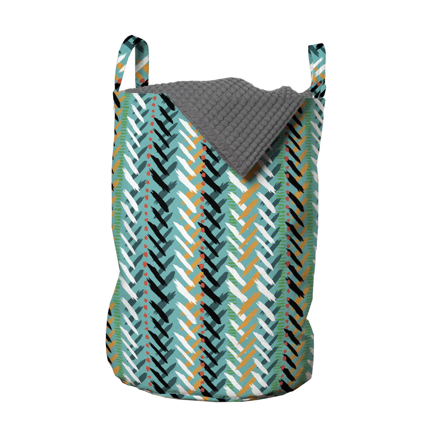 Abstract Laundry Bag, Modern Design Art Print with Symmetric Brush ...