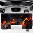 Abstract Lava Flow Design Mouse Pad 35.4 x 15.8 Inches Rubber Desk Mat ...